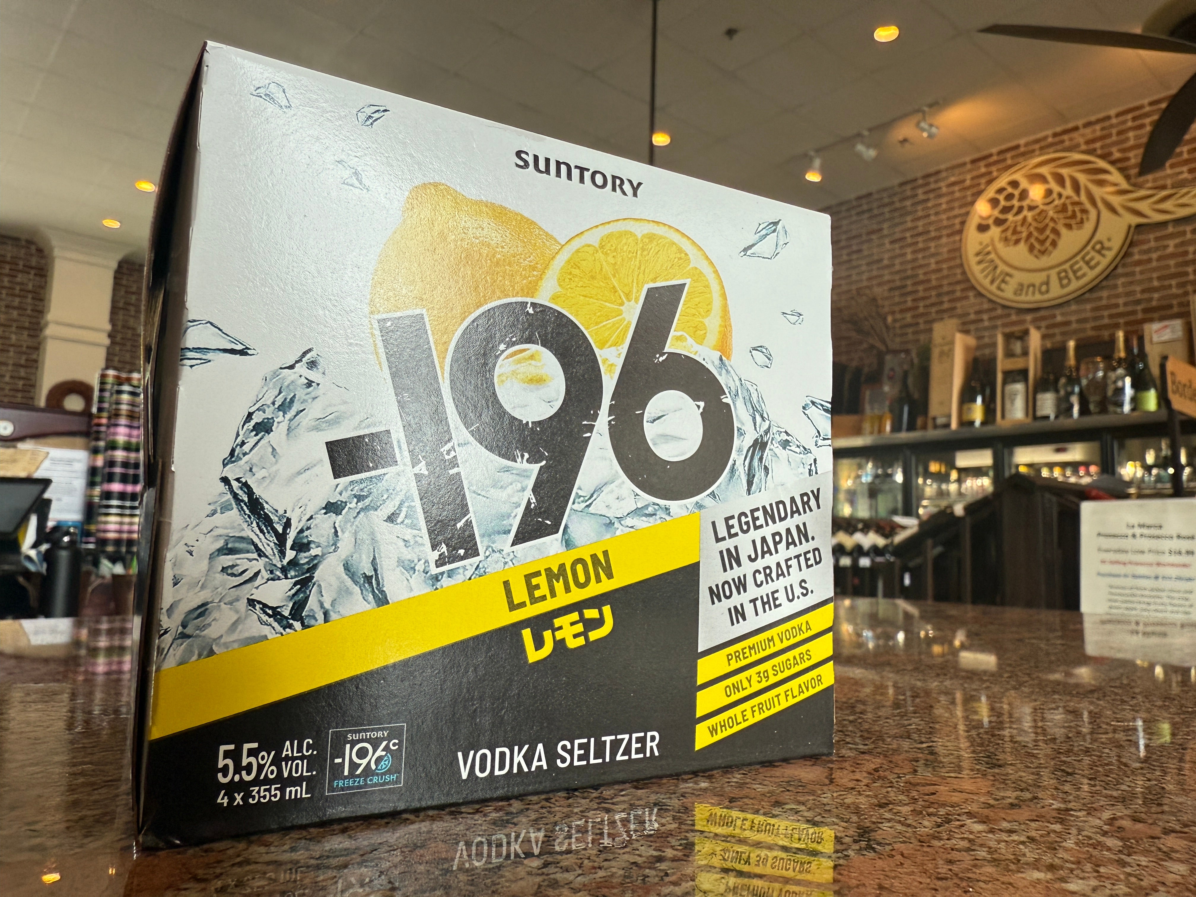 Suntory -196 Lemon 4-Pack | Downtown Crown Wine & Beer | Wine & Beer To Go